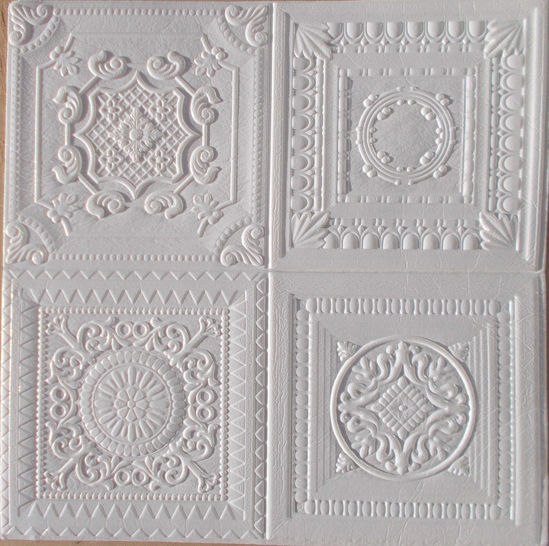 3D Wall Tile Sticker, 4 Design ,,17cmx17cm Each Easy to Cut ,roman ...