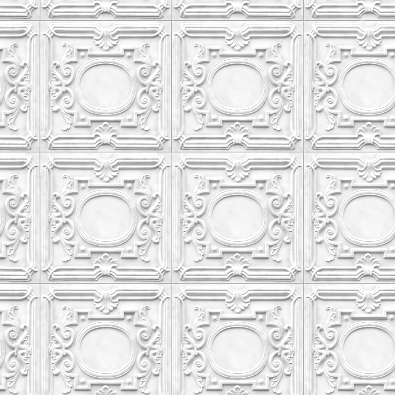 New New 3 Sheets Dollhouse White Interior Ceiling Tiles Panel Matt ...
