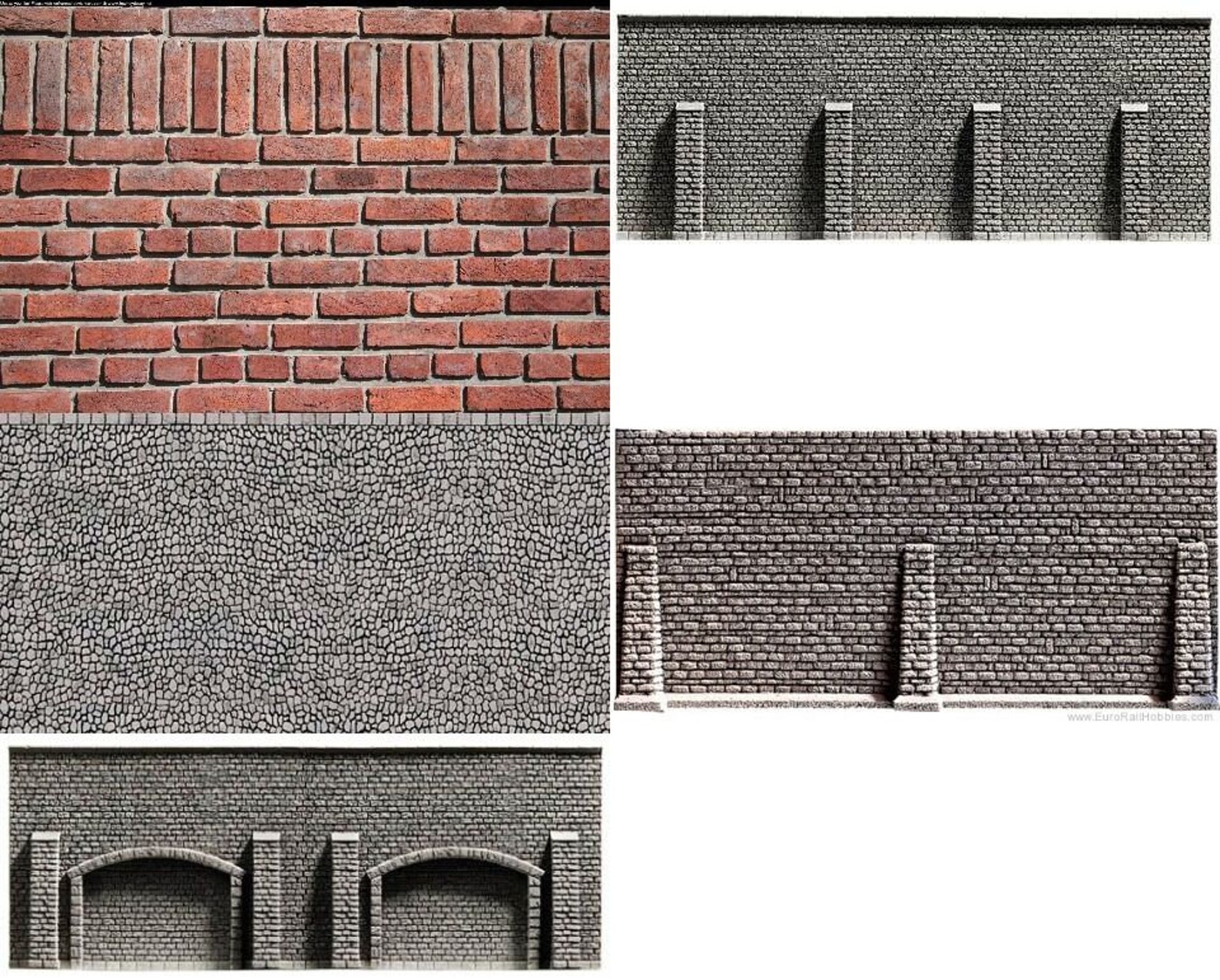 New 15 SHEETS Wall Ho 1/87 Textured Embossed 21X28CM TUNNEL FENCING 5 ...