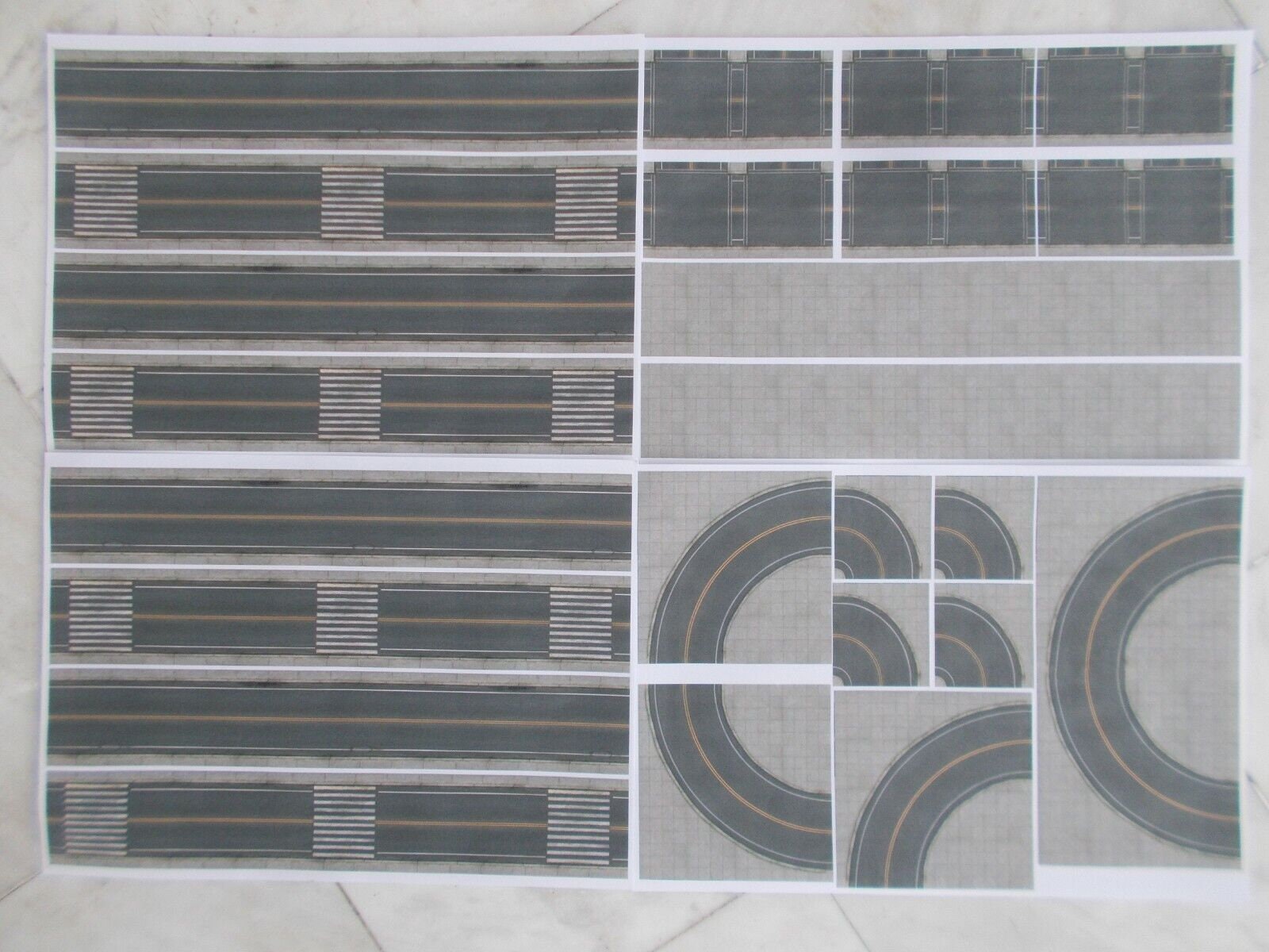 8 Sheets A4 21x29cm Roads Pvc Matt Z Z SCALE ASPHALT Adhesive Vinyl ...