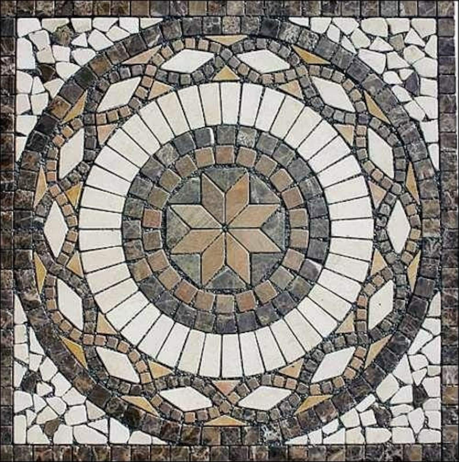 8 Sheets Mosaic Floor 20x29cm EMBOSSED Textured BUMPY Dollhouse 21x29cm ...