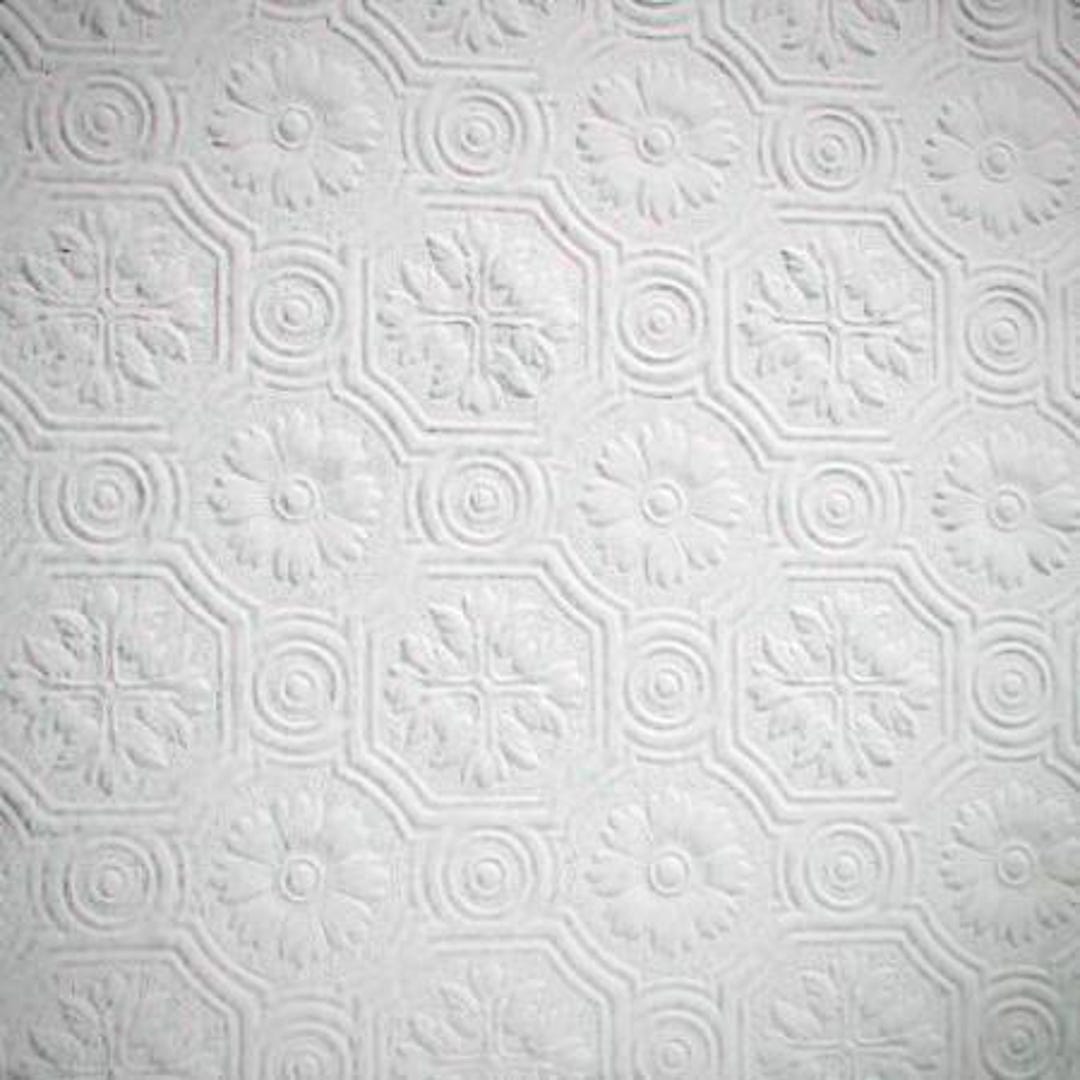 8 Sheets 3D LINCRUSTA TEXTURED Paper White Paintable Dollhouse Ceiling ...