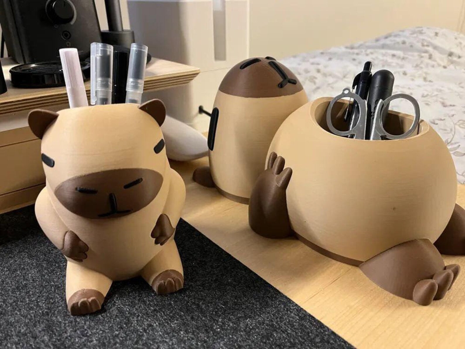 Capybara Pen Holder STL File - Cute 3D Printed Desk Accessory ...