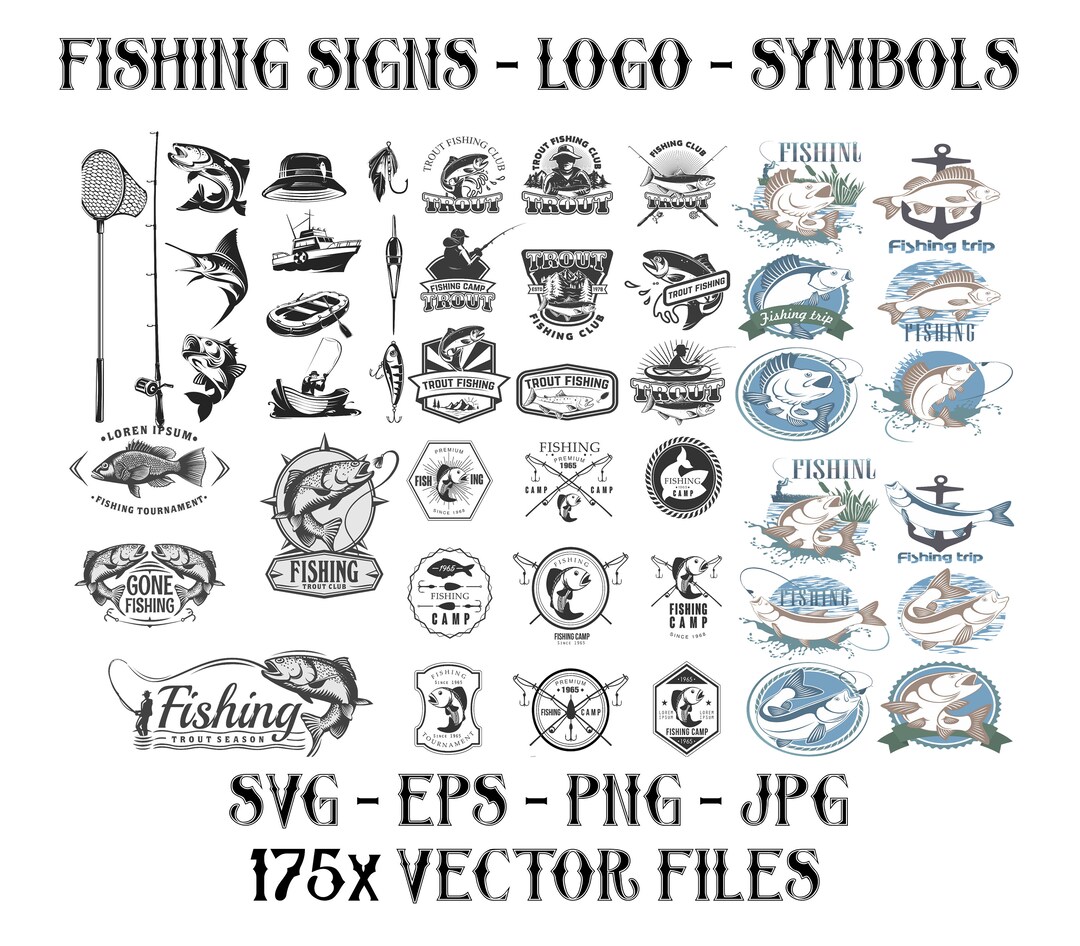 FISHING SVG Bundle, Fishing Logo, FISHING Svg Cut Files for Cricut ...