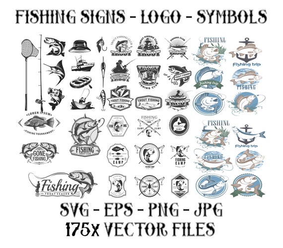 FISHING SVG Bundle Fishing Logo FISHING Svg Cut Files for - Etsy
