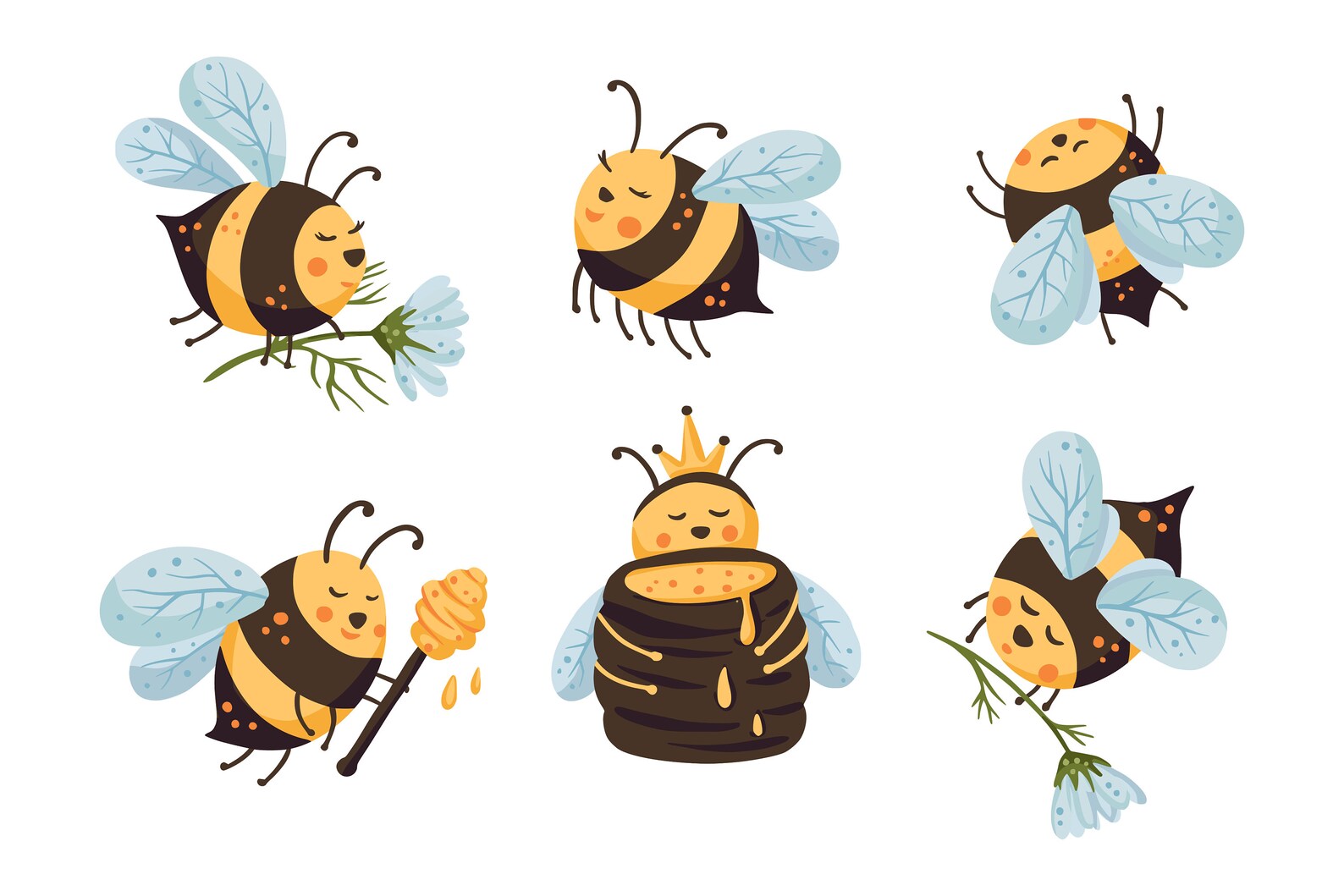 20x Bee Svg Bundle, Bee Png, Honeycomb Svg, Bee Clipart, Queen Bee Svg ...