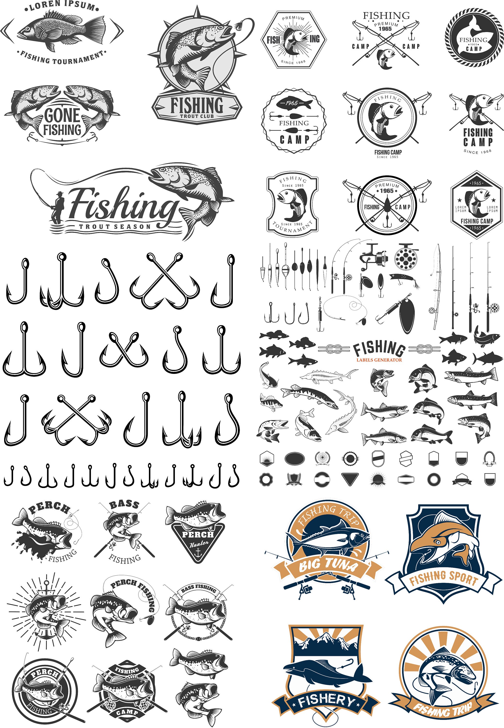 FISHING SVG Bundle, Fishing Logo, FISHING Svg Cut Files for Cricut ...