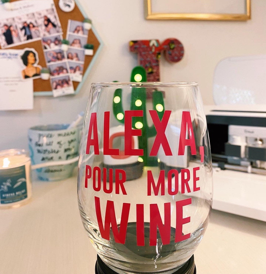 Alexa Pour More Wine Glass - Etsy