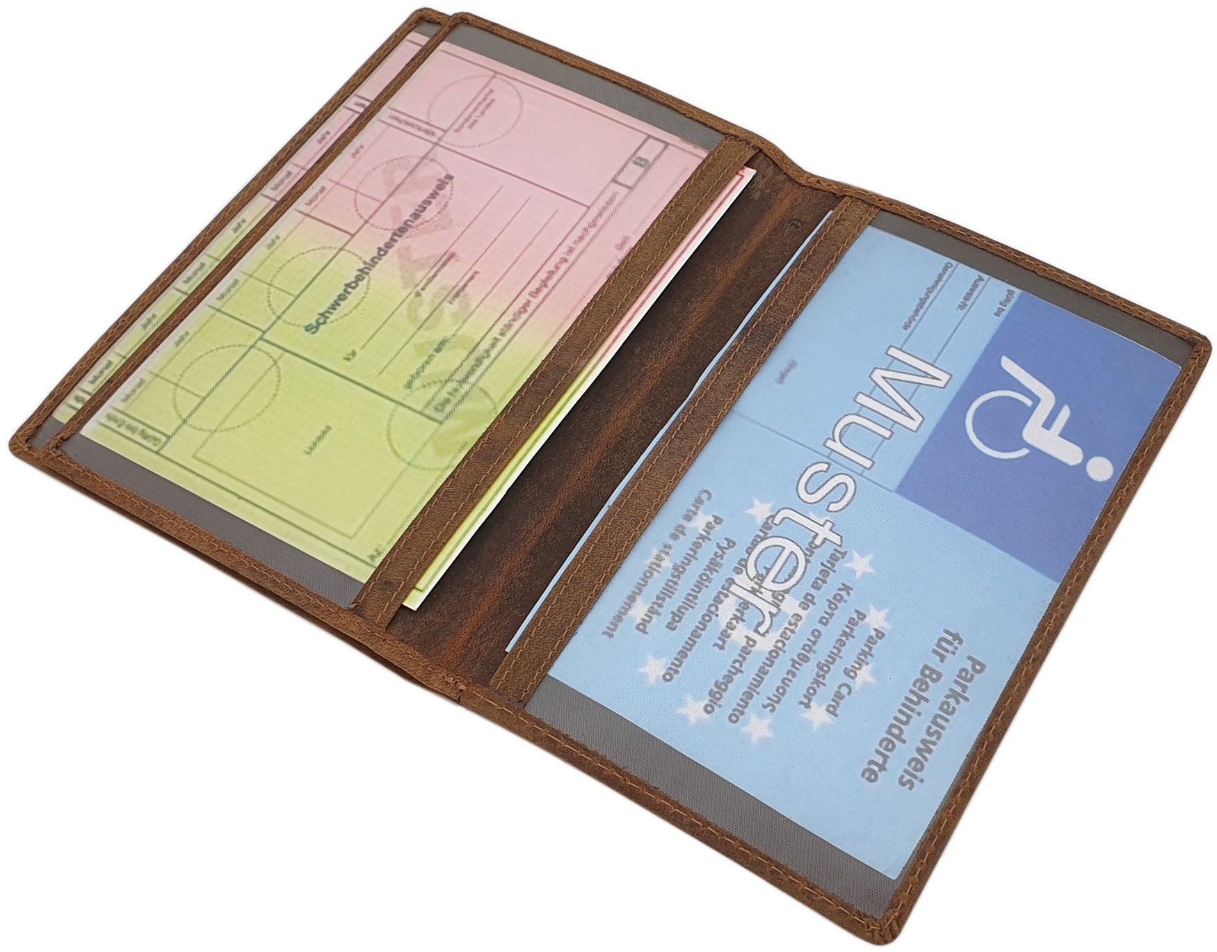 Buffalo Full-leather Identification Folder With Deer Motif for - Etsy