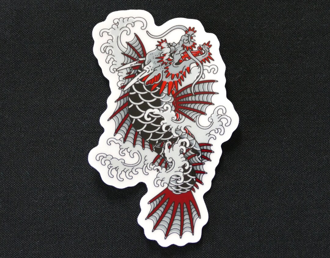 Dragonfish Tattoo - Vinyl Sticker - Etsy