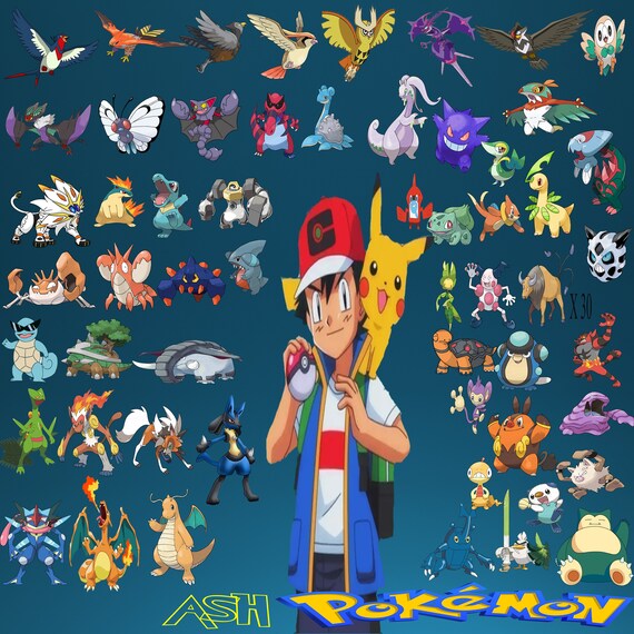 ASH POKEMON POSTER - Etsy