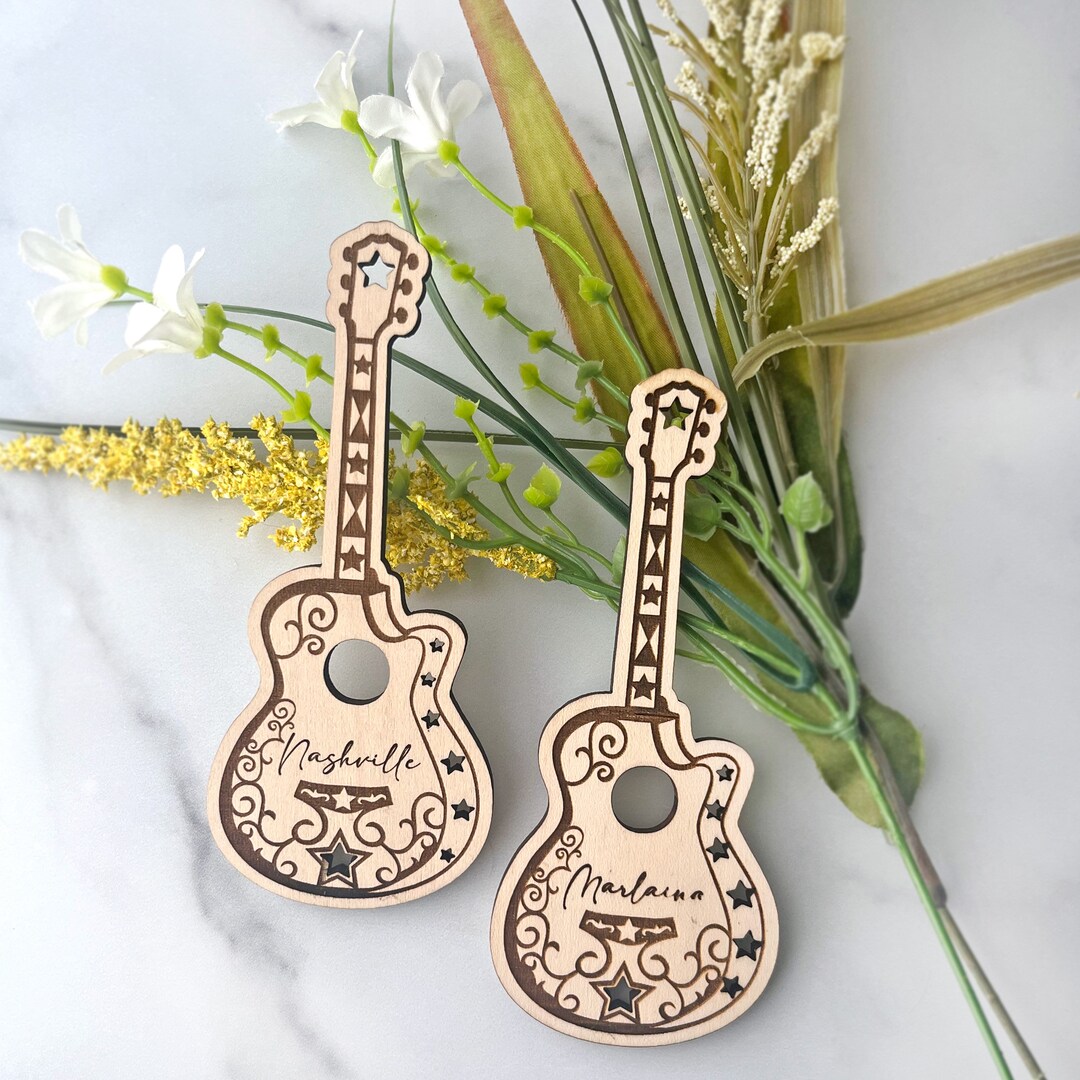 Personalized Engraved Acoustic Guitar Tag Ornament - Etsy
