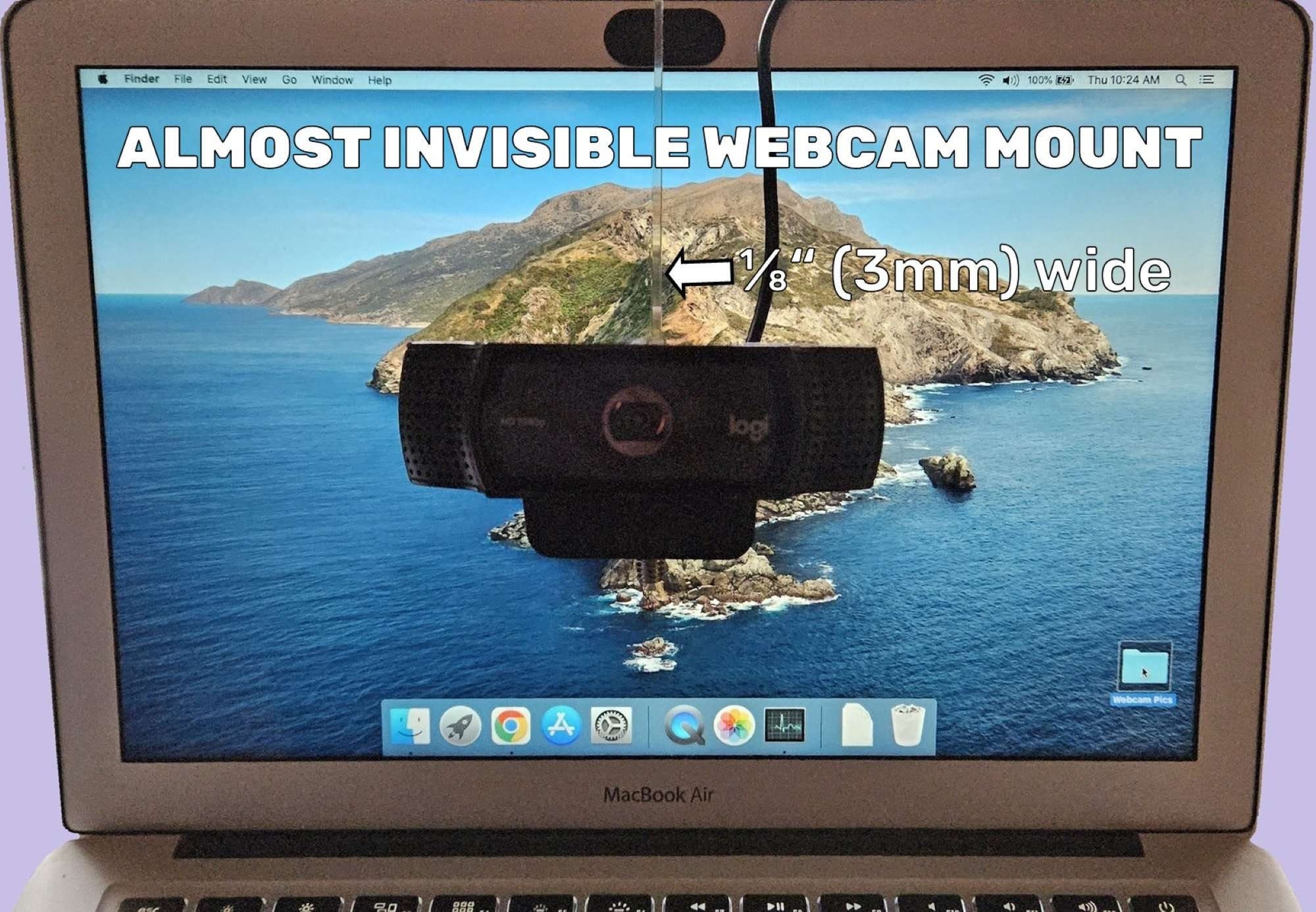 Almost Invisible Middle-screen Webcam Mount, Camera Hanger, Perfect ...