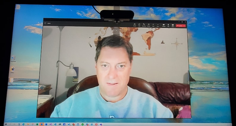 CUSTOM Middle-screen Webcam Support V3 for Thick Monitors, Over Your ...