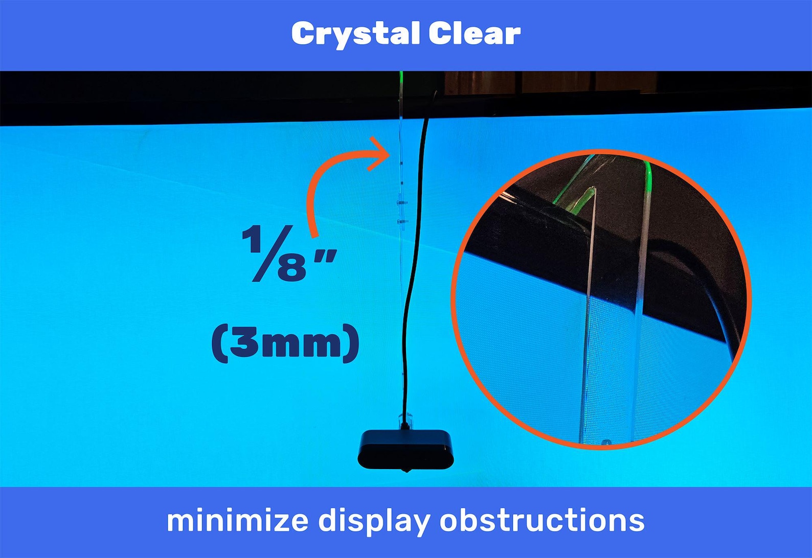 Extender for Middle-screen Webcam Mount, for Large or Dualup Displays ...