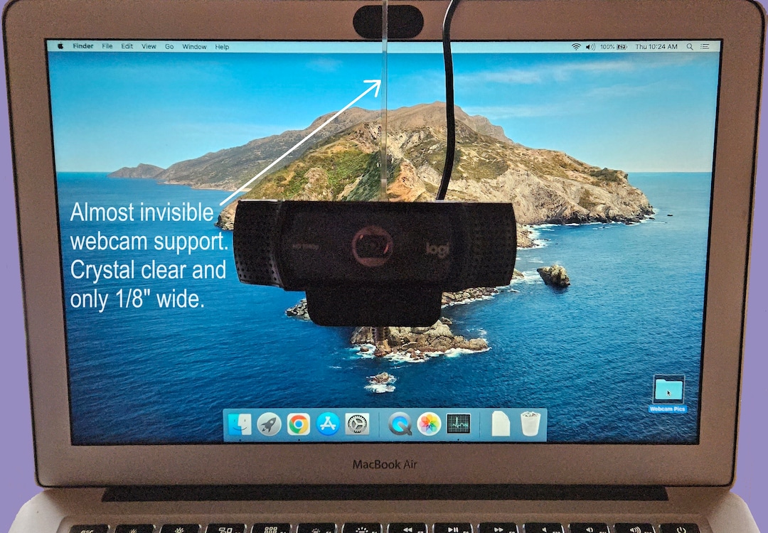 Almost Invisible Middle-screen Webcam Mount Perfect Gift for Family or ...
