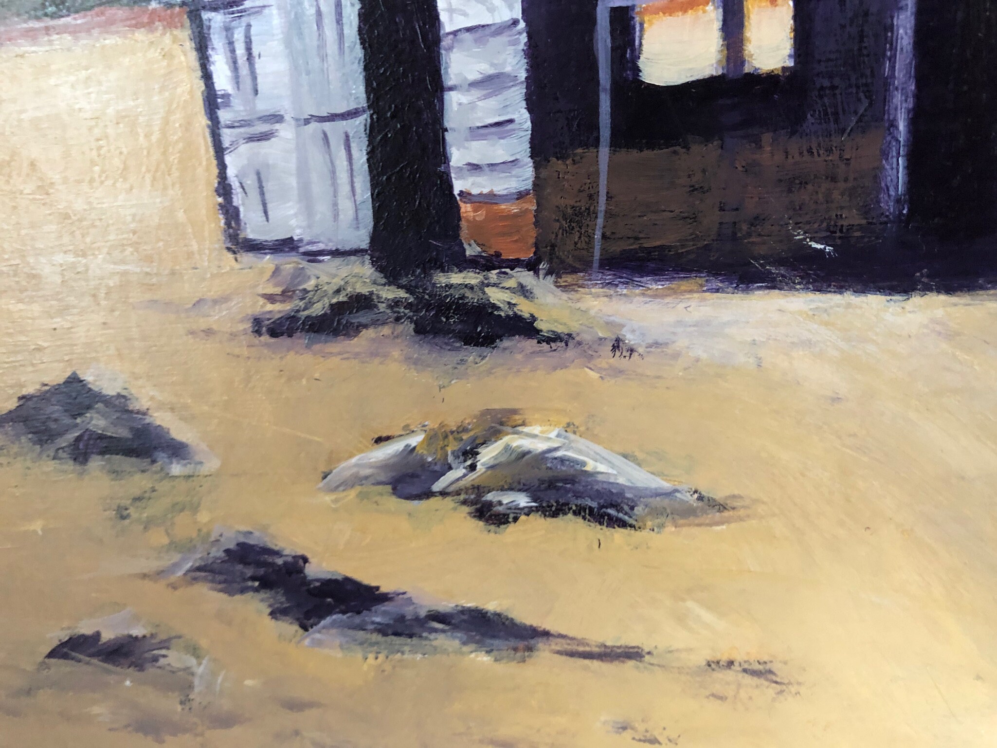 Desert Landscape Oil Painting: Rustic Farmhouse Shed Art (14"x10") - Etsy