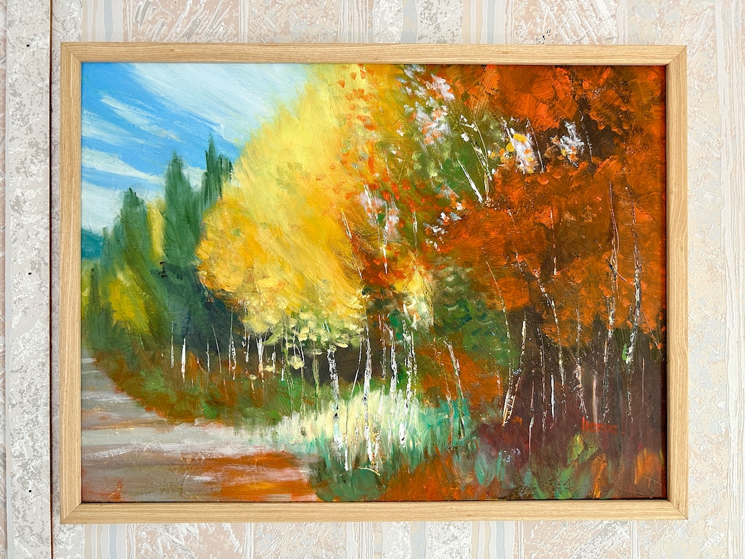 Autumn Landscape Scene Art ,autumn Art Work, 16x12, Hardboard 3mm,tree ...
