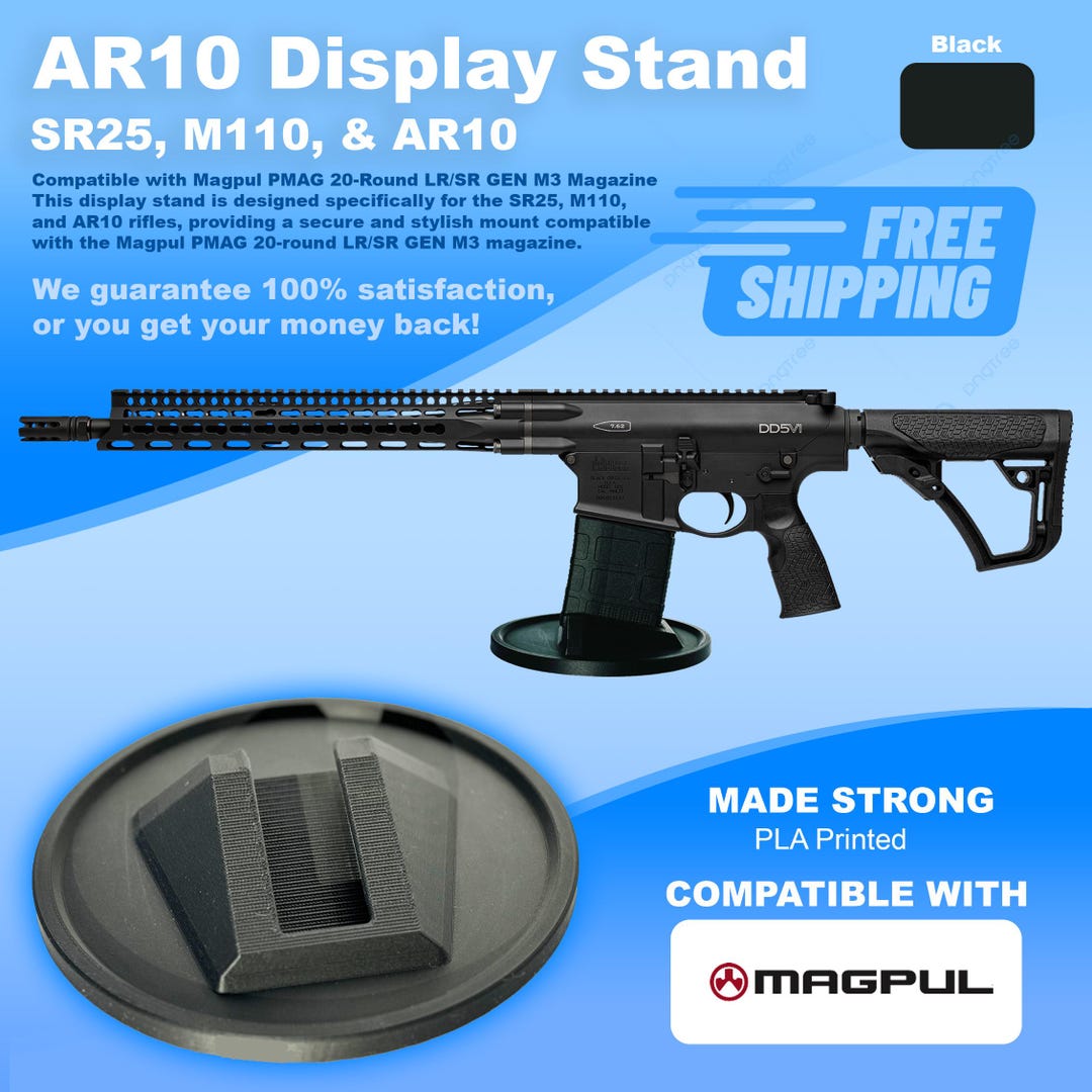 SR25, M110 & AR10 Display Stand Rifle Mount. This Stand Works With ...