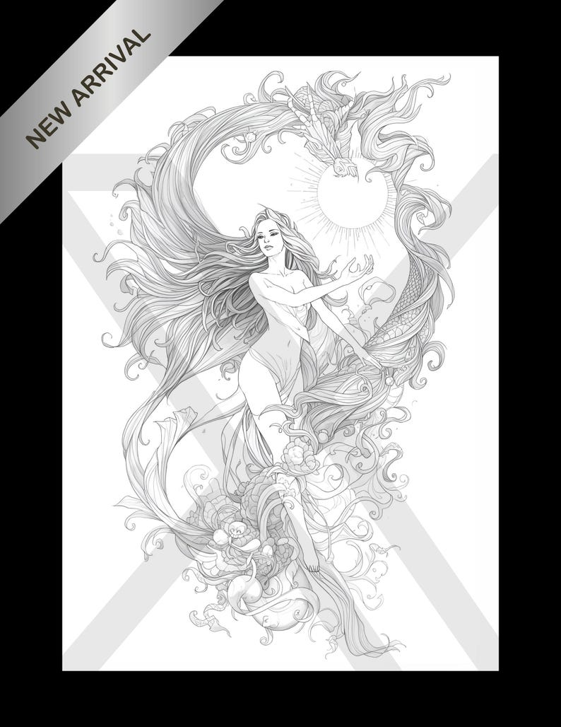 Mermaid Colouring Bundle | Adult Colouring for Relaxation, Mindfulness ...