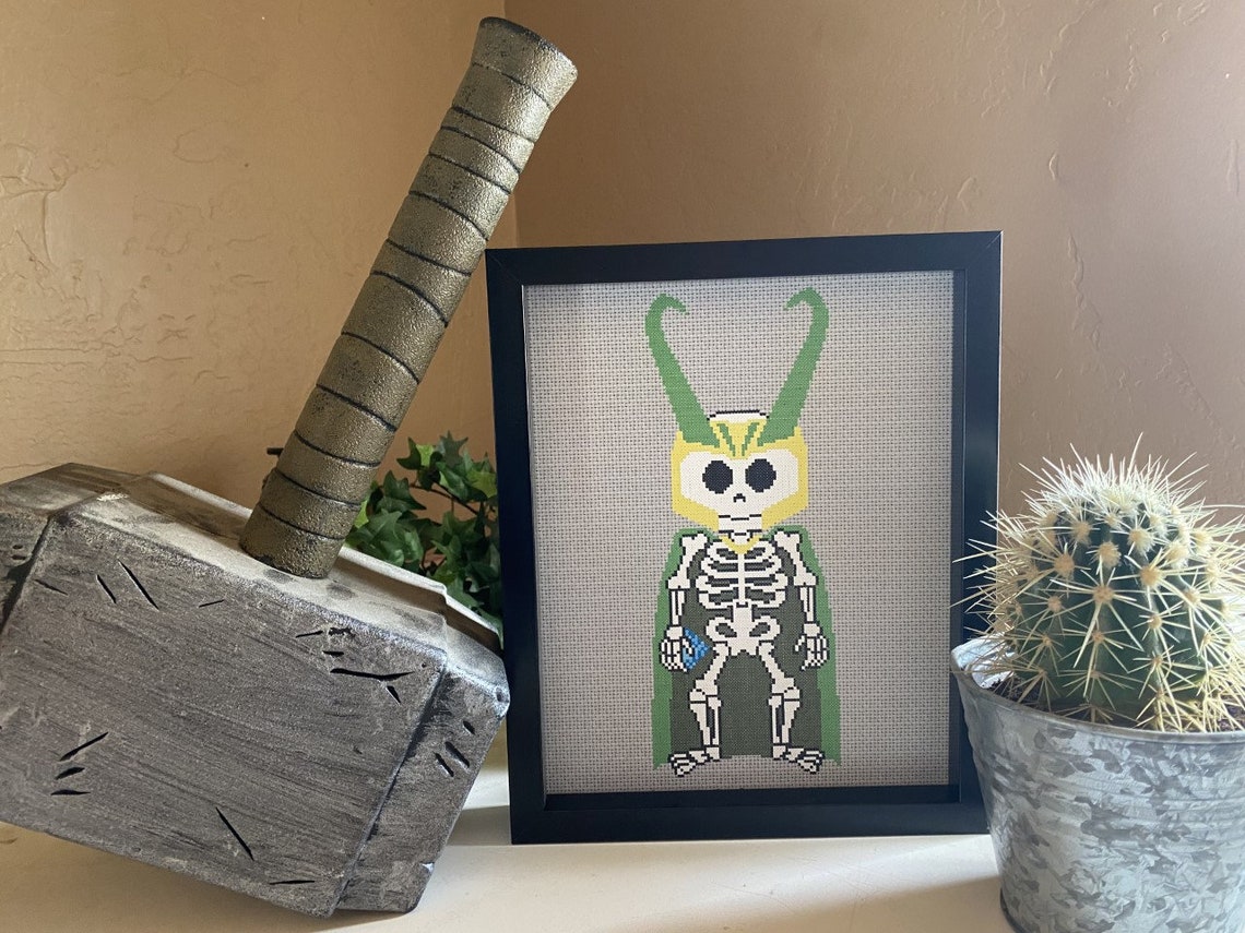 Loki Skeleton Cross Stitch Pattern - Etsy