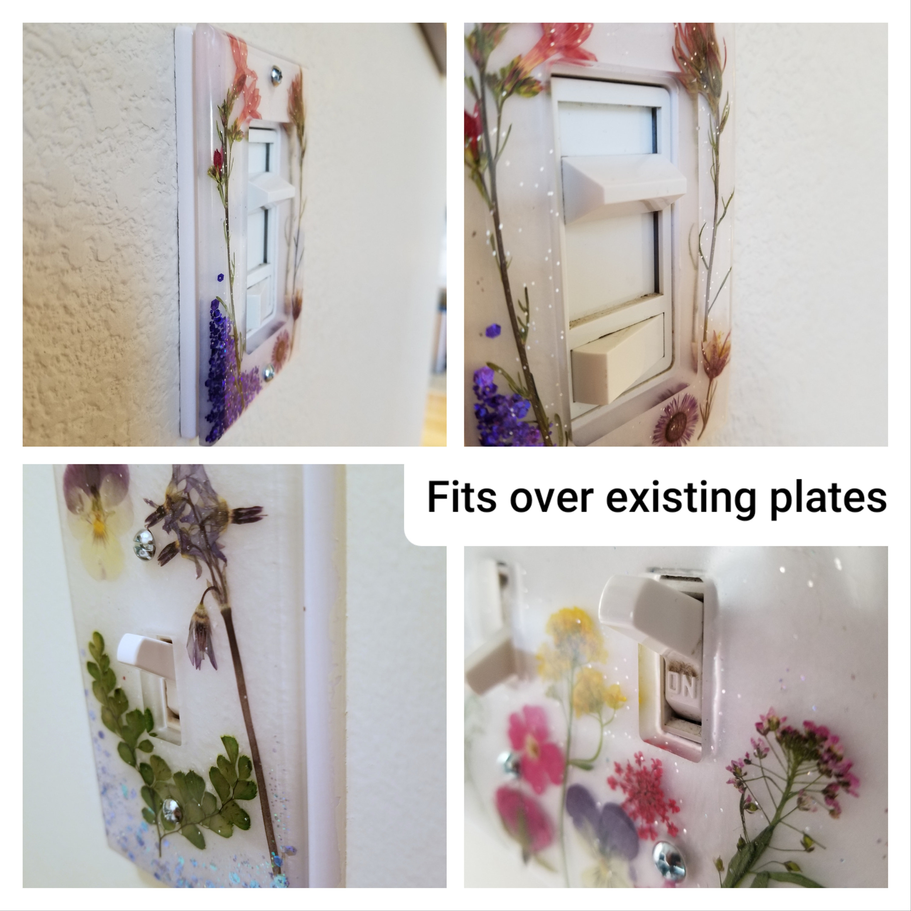 Custom Switch Plates, Flower Switch Plates, Wall Decor, Home Decor ...