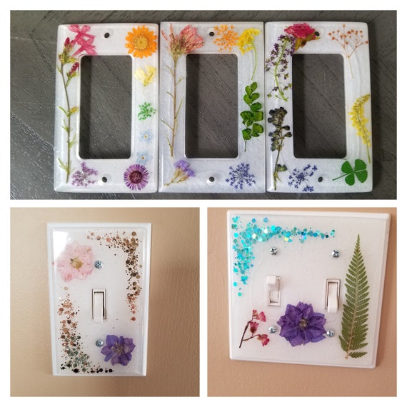 Custom Switch Plates Flower Switch Plates Wall Decor Home | Etsy