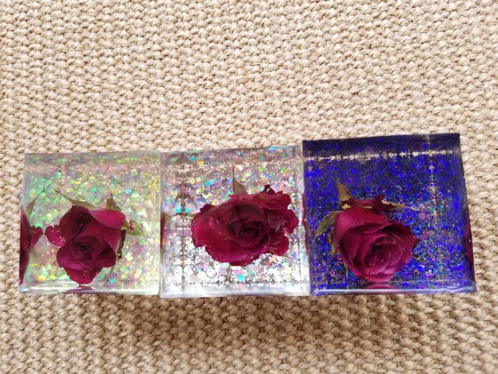 Real Rose Paperweight, Small Paperweight, Valentines Day Gift for Her ...