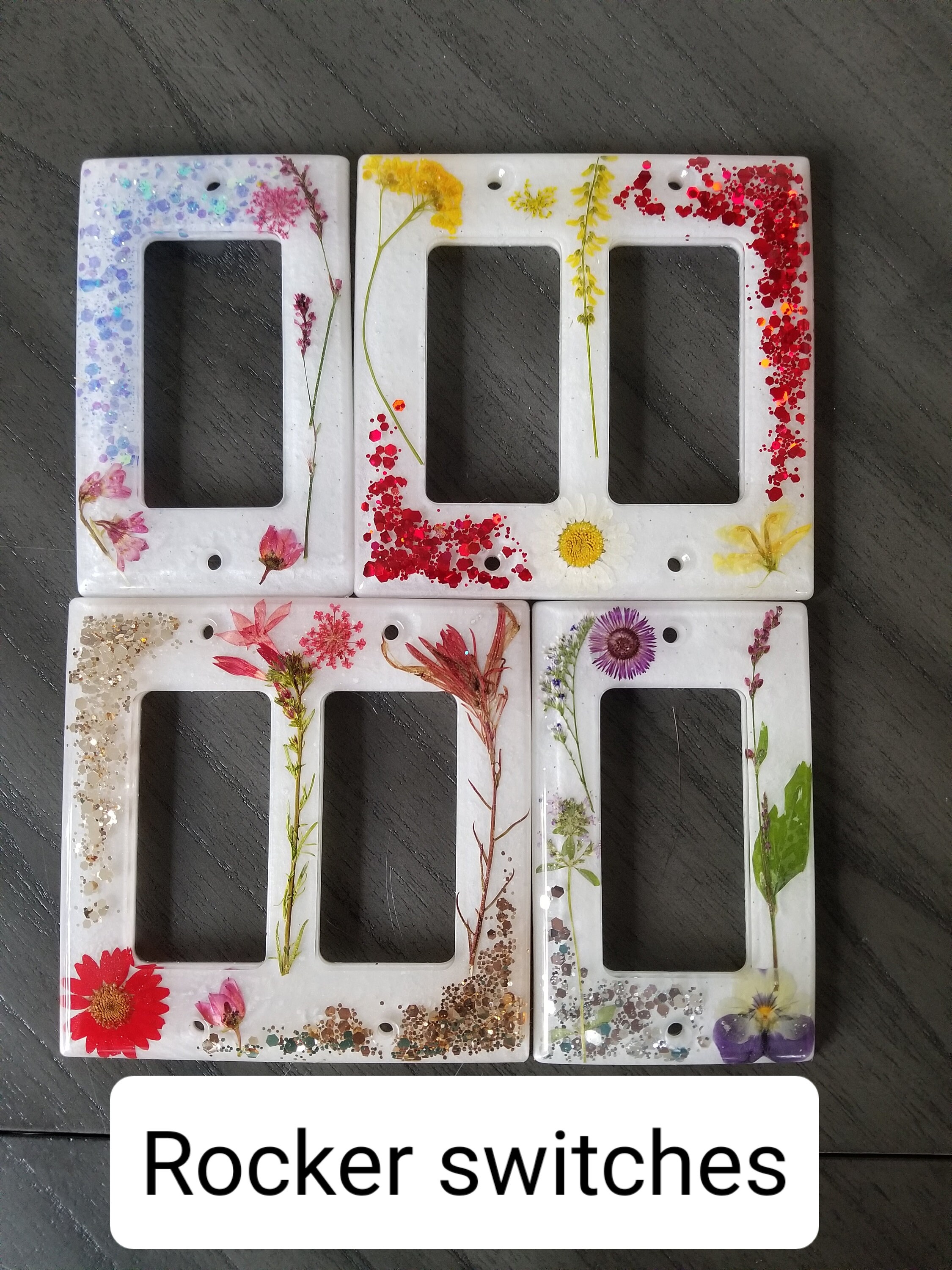 Custom Switch Plates, Flower Switch Plates, Wall Decor, Home Decor ...