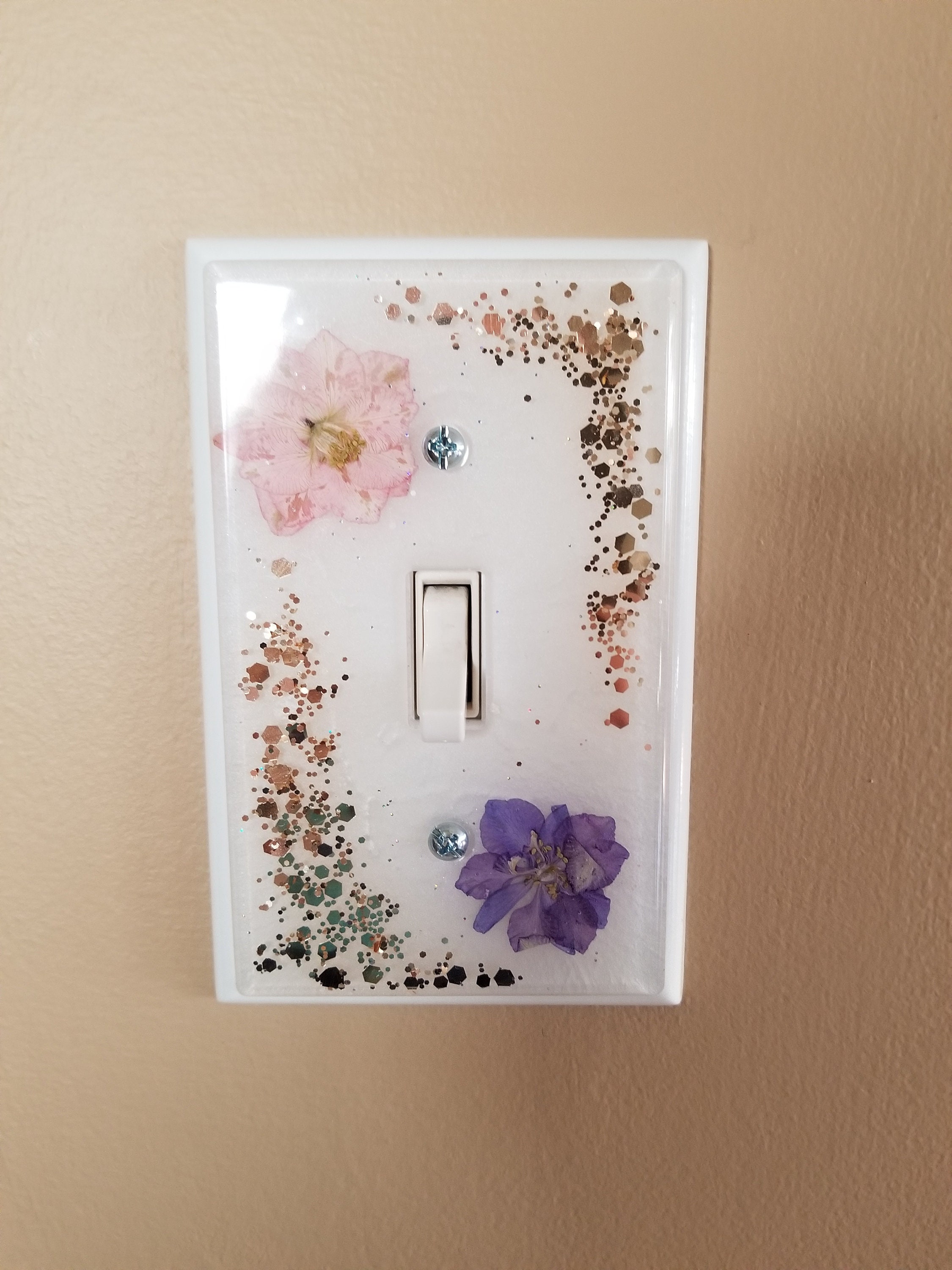 Custom Switch Plates, Flower Switch Plates, Wall Decor, Home Decor ...