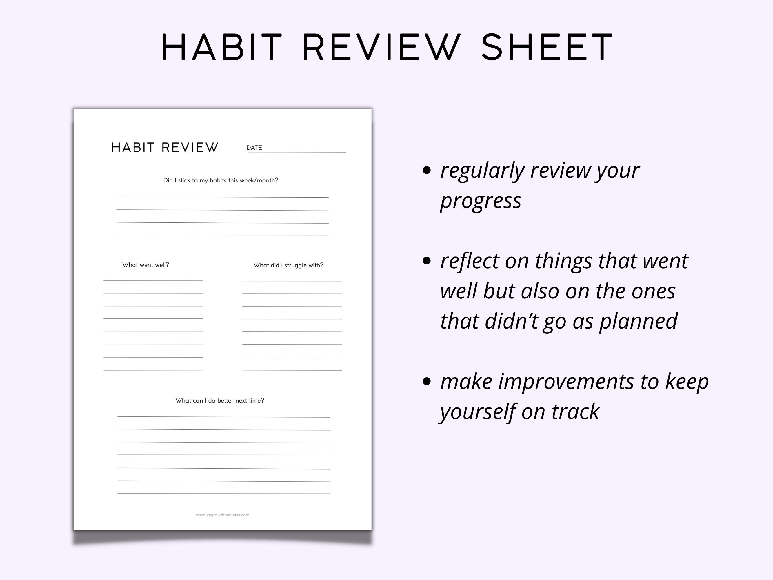 Habit Tracker Printable | Monthly Habit and Routine Tracker | Weekly ...