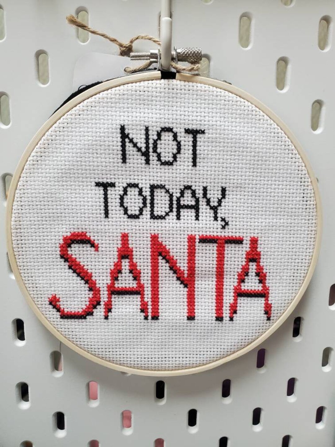 Not Today, Santa Funny Christmas Holiday Cross Stitch Decoration - Etsy