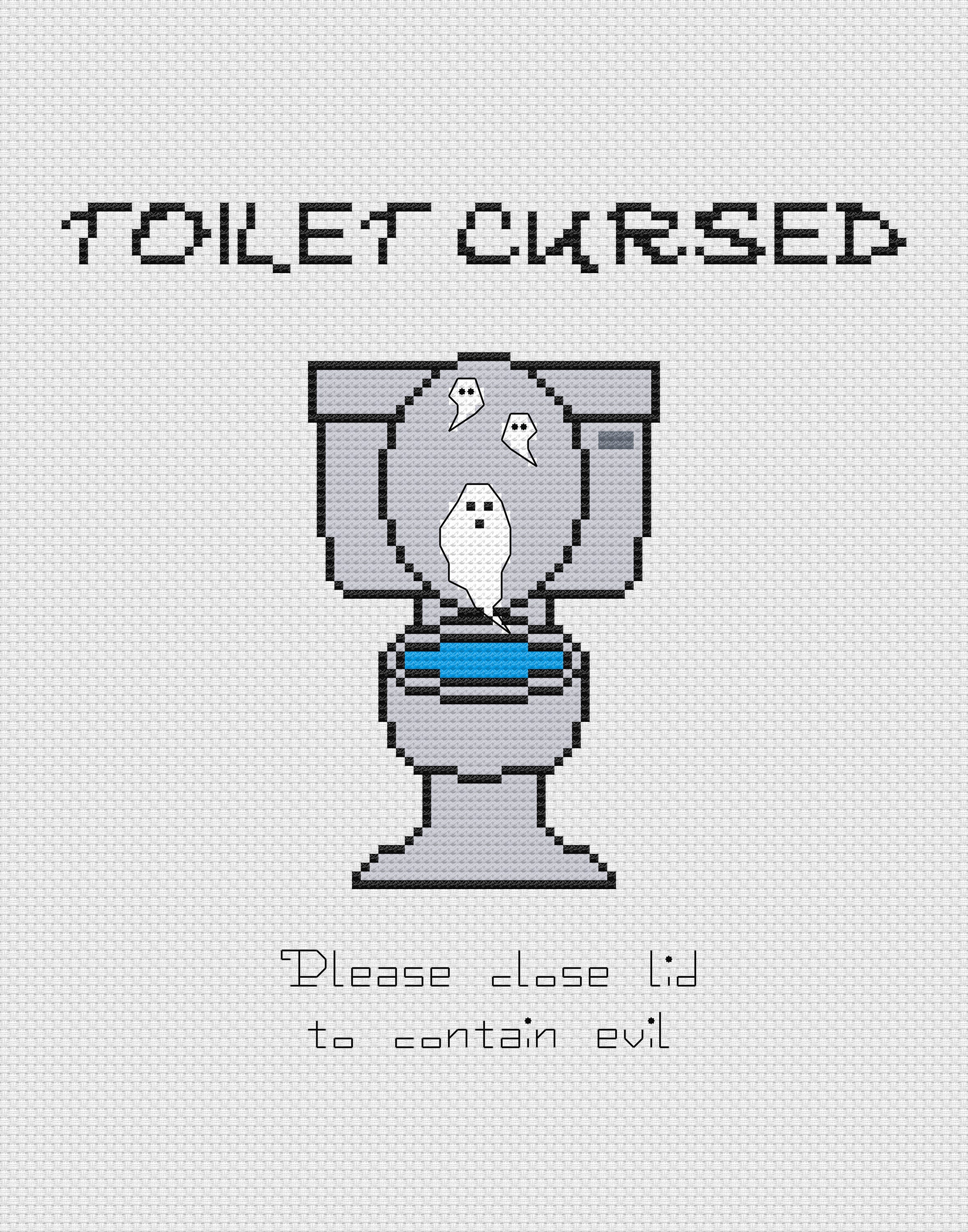 Haunted Spooky Cursed Toilet Please Close Lid Ghosts Funny Bathroom ...