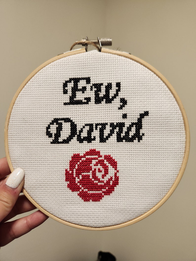 Schitt's Creek Ew, David Rose Alexis Rose Quote Digital Cross Stitch ...