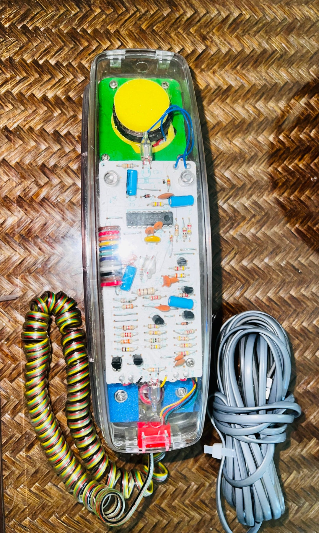 Retro 90's Clear Colorful Telephone in Working Condition - Etsy