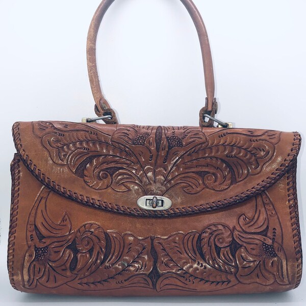 Tooled Leather Purse - Etsy