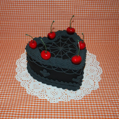 Fake Heart Cherry Cake - Etsy