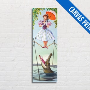 Haunted Mansion Tightrope Girl Over Alligator Stretching Room Portrait ...