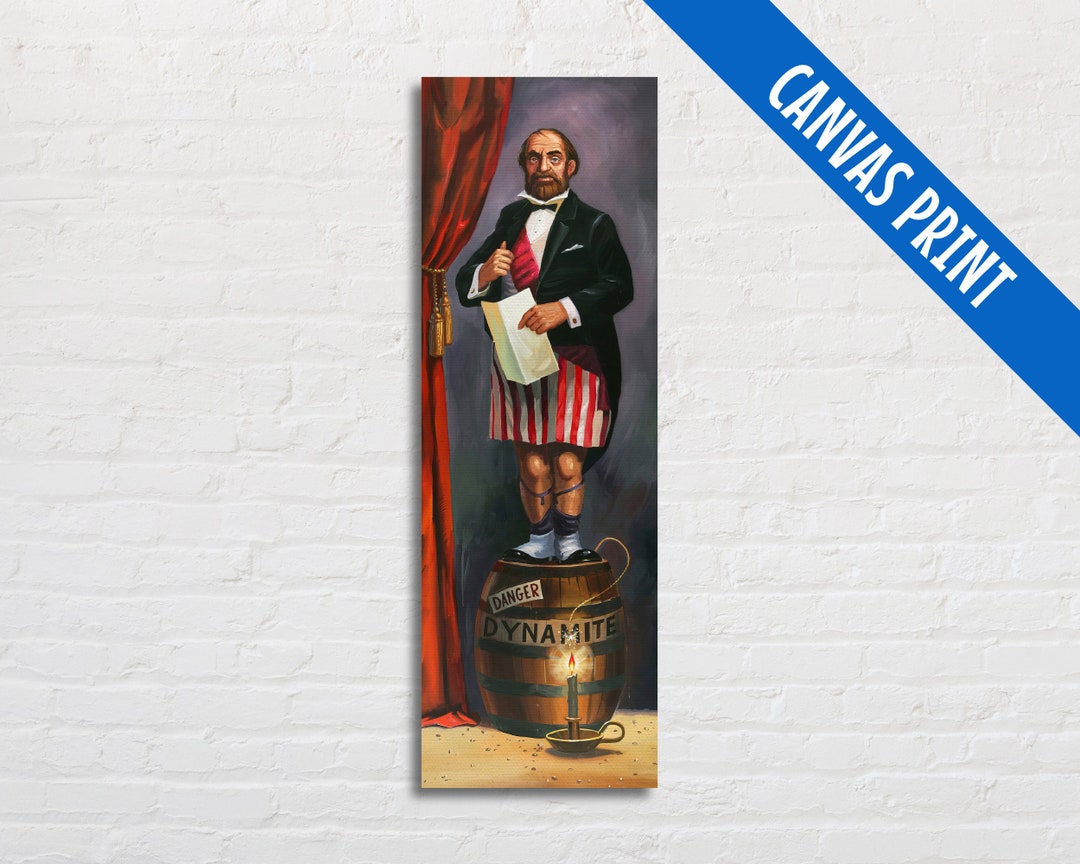 Haunted Mansion Dynamite Keg Bomb Man Stretching Room Portrait Canvas ...
