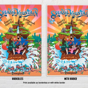 Splash Mountain Attraction Poster Reproduction Print, Magic Kingdom or ...