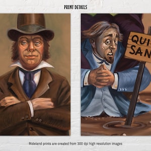 Haunted Mansion Stretching Room Portrait Poster of Men in Quicksand ...