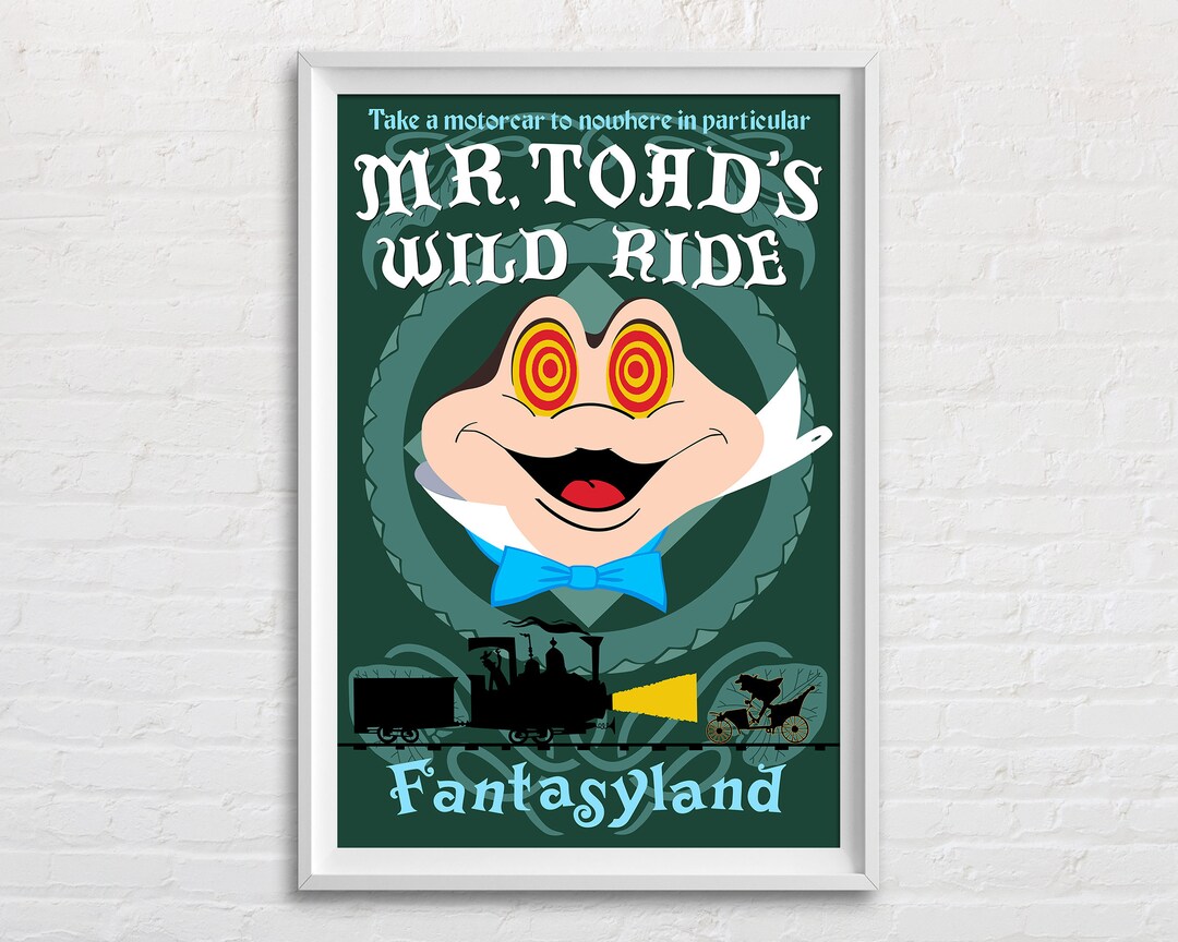 Mr Toad's Wild Ride Vintage Attraction Poster Reproduction Print ...
