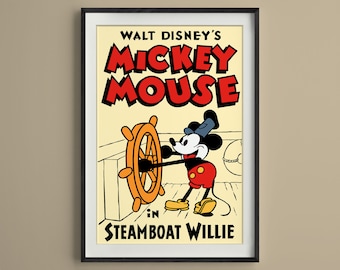 Steamboat Willie Poster - Etsy