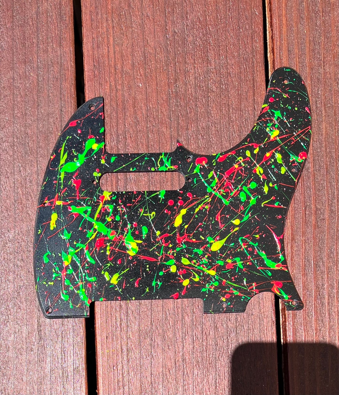Hand Splatter-painted Fender Telecaster Pickguard Neon - Etsy