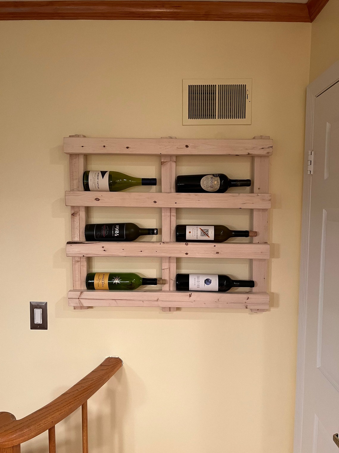 6 Wine Bottle Organizer Alcohol Rack 2 Column Wine Rack - Etsy