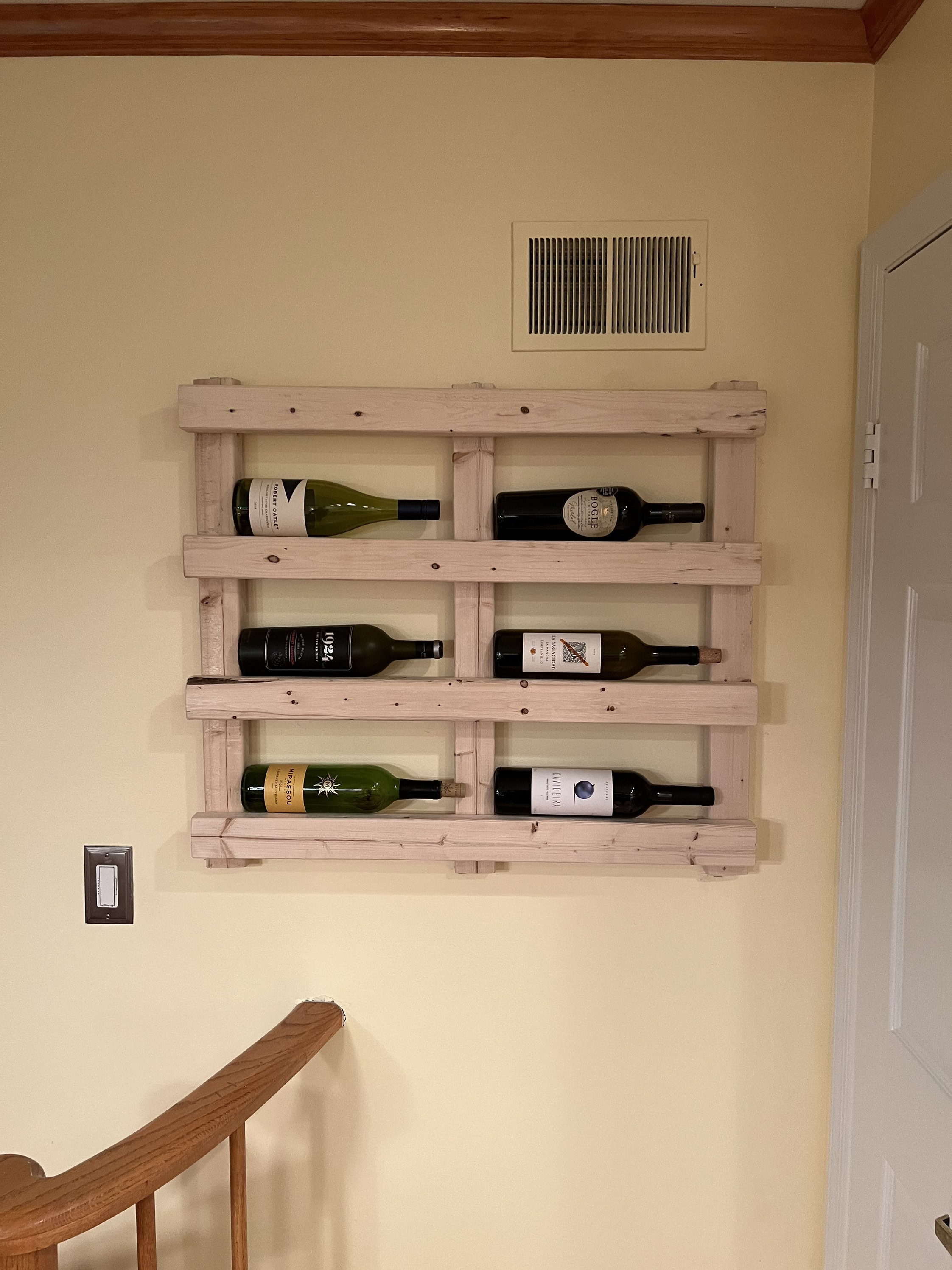 6 Wine Bottle Organizer Alcohol Rack 2 Column Wine Rack - Etsy