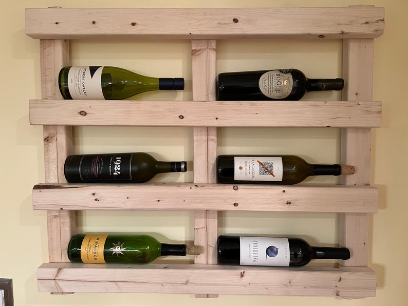 6 Wine Bottle Organizer Alcohol Rack 2 Column Wine Rack - Etsy