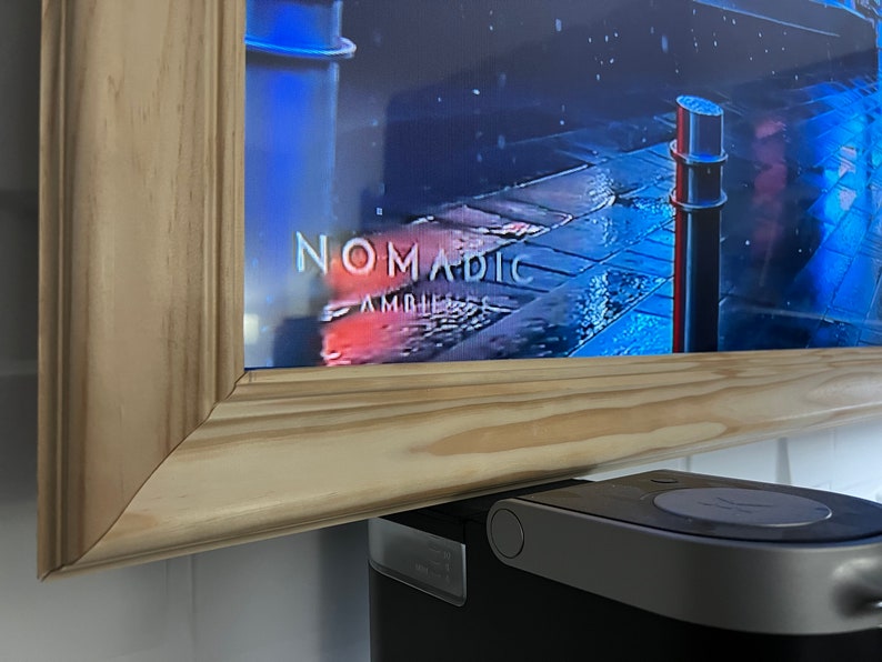 Wood Frame TV Art Modern Mounted Television Frame Aesthetic - Etsy