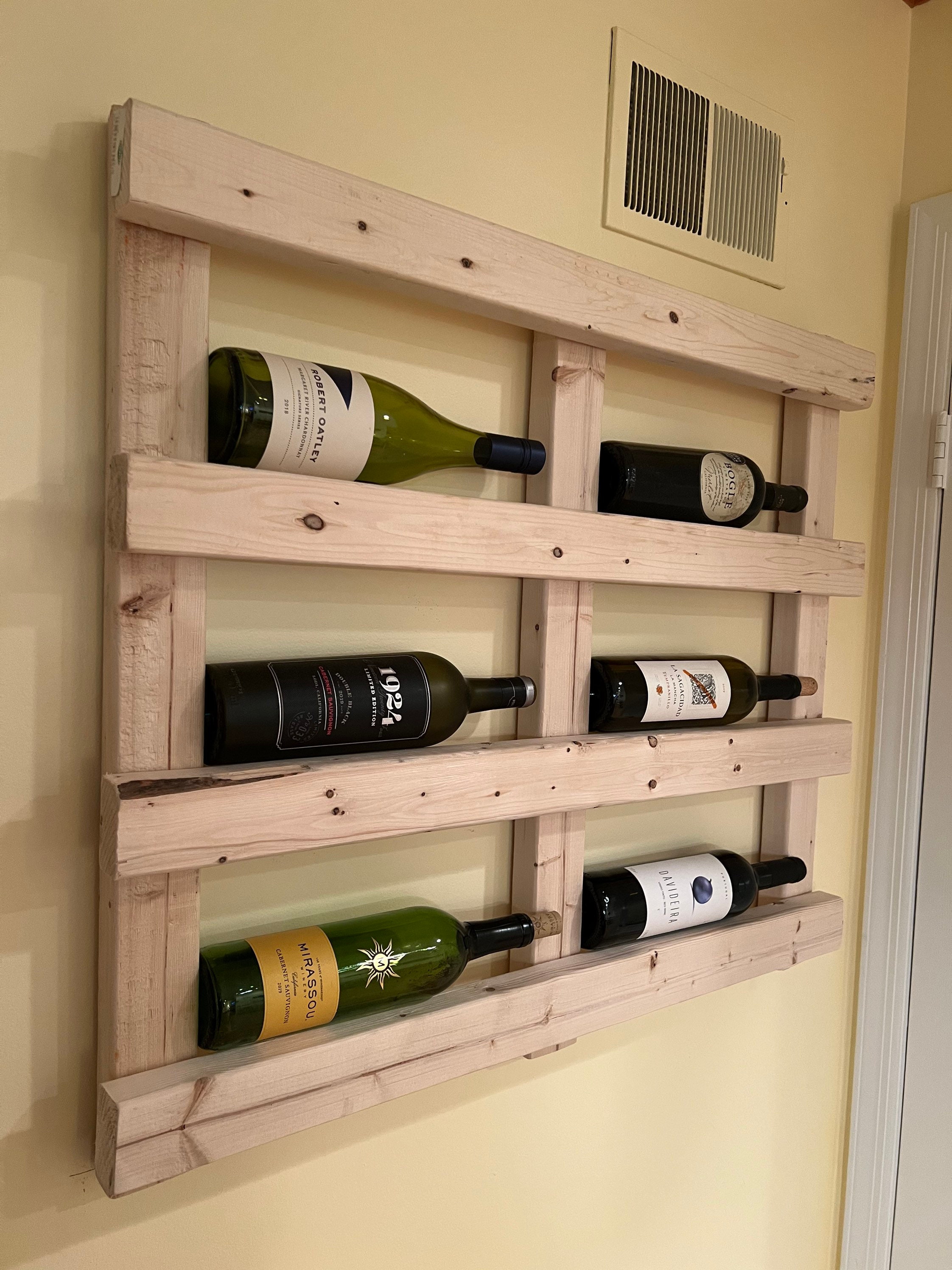 6 Wine Bottle Organizer Alcohol Rack 2 Column Wine Rack - Etsy