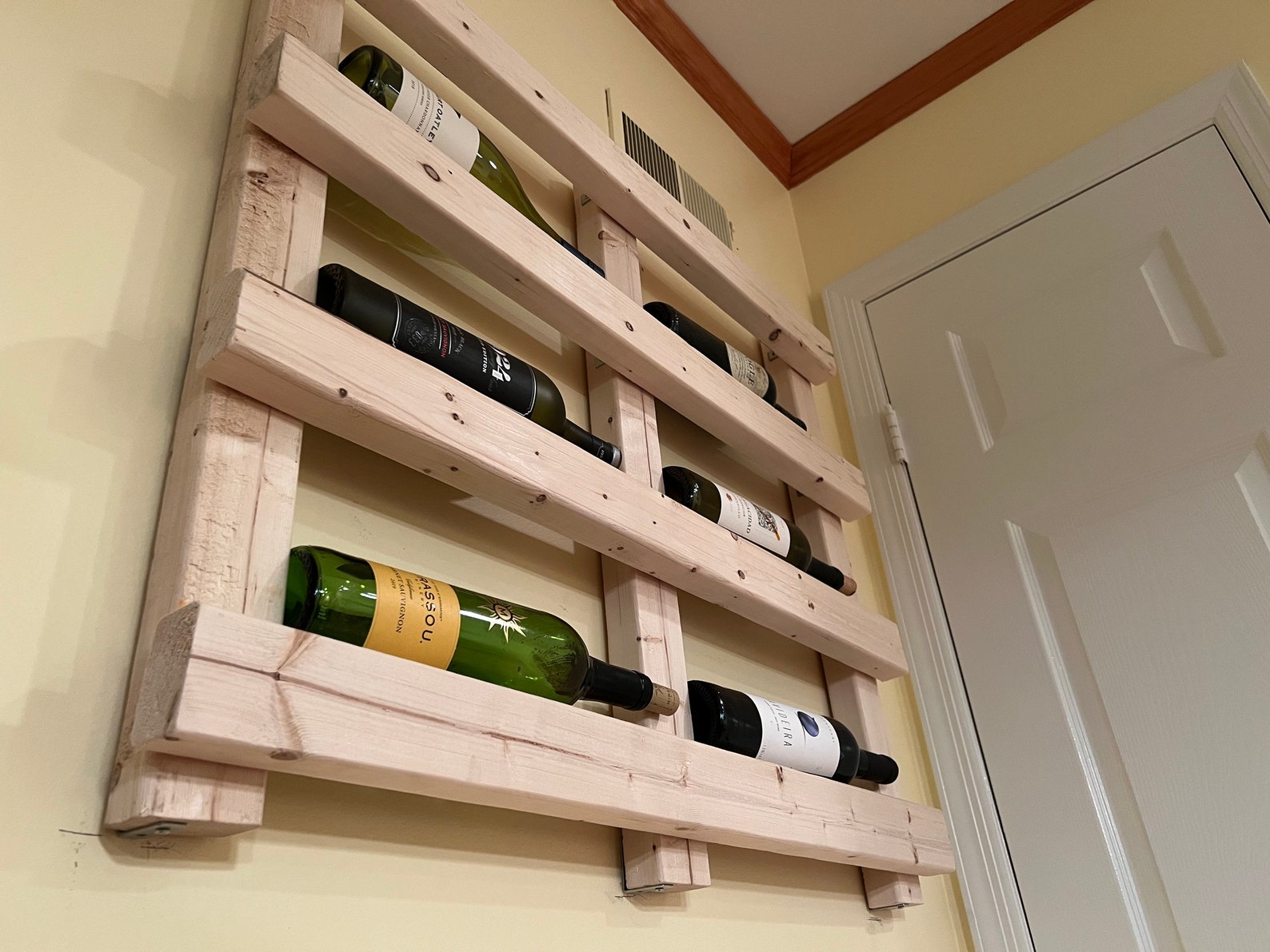 6 Wine Bottle Organizer Alcohol Rack 2 Column Wine Rack - Etsy